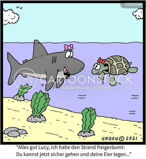 Cartoons und Karikaturen mit Der Strand