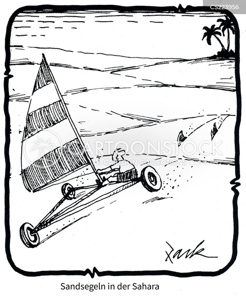 Cartoons und Karikaturen mit Segel