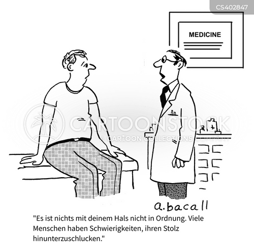 Cartoons und Karikaturen mit Pharyngitis