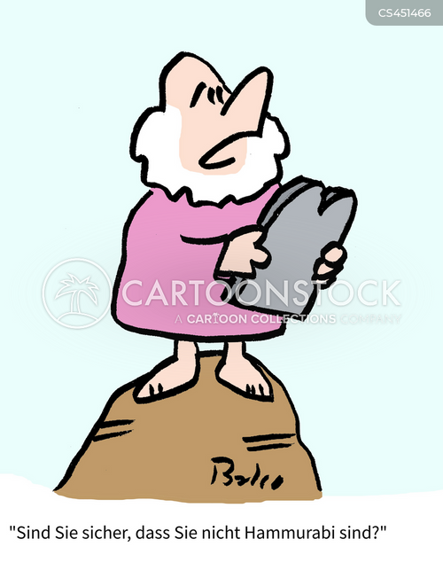 Cartoons und Karikaturen mit Codex Des Hammurabi