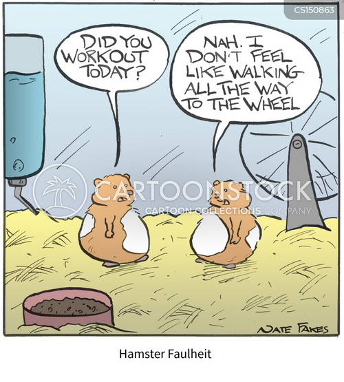Cartoons und Karikaturen mit Hamsterrad