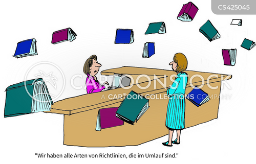 Cartoons und Karikaturen mit Regeln Und Vorschriften