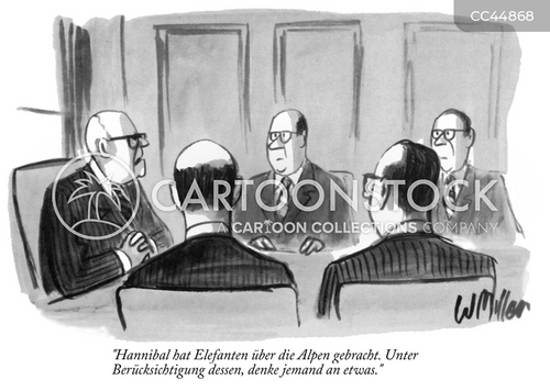 Cartoons und Karikaturen mit Alpen