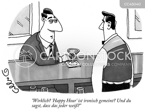 Cartoons und Karikaturen mit Barmaid