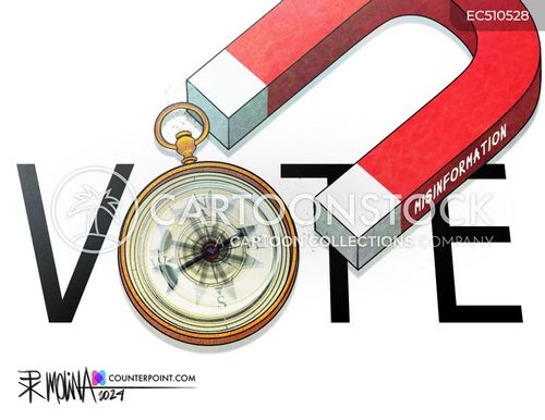 Voter Misinformation Cartoons and Comics - funny pictures from CartoonStock