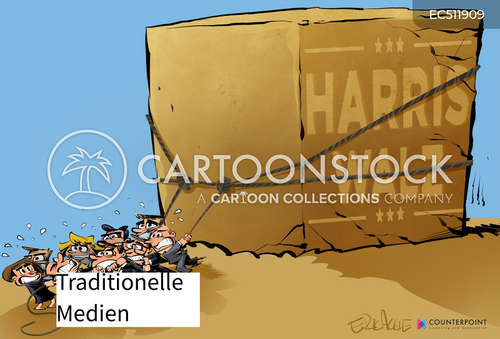 Cartoons und Karikaturen mit Harris Walz