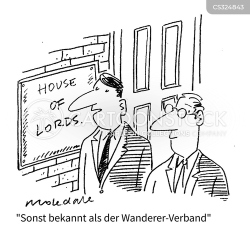 Cartoons und Karikaturen mit Haus Der Lords