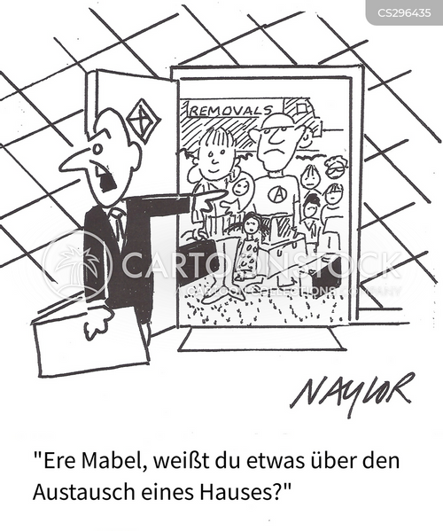 Cartoons und Karikaturen mit Haus Wechseln