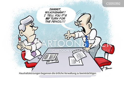 Cartoons und Karikaturen mit Beamte