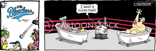 Soap Fight Cartoons and Comics - funny pictures from CartoonStock