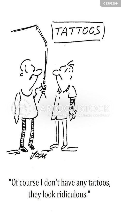 Offensive Tattoo Cartoons and Comics - funny pictures from CartoonStock