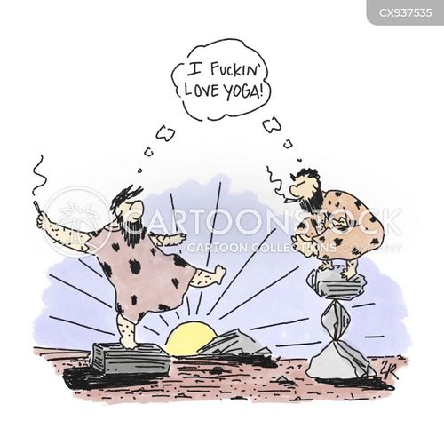 Caveman Yoga Cartoons and Comics - funny pictures from CartoonStock