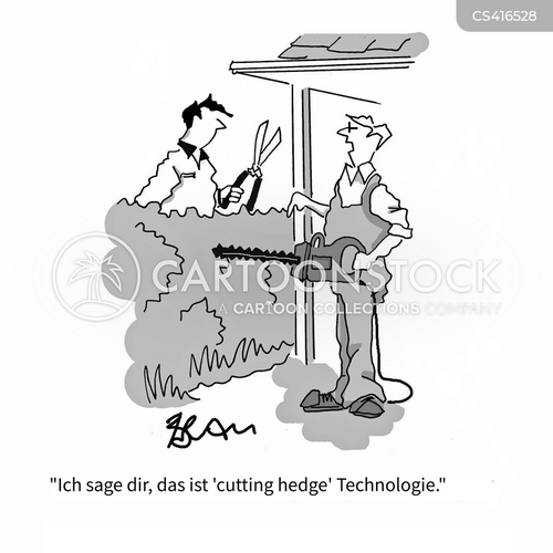 Cartoons und Karikaturen mit Heckenschneider