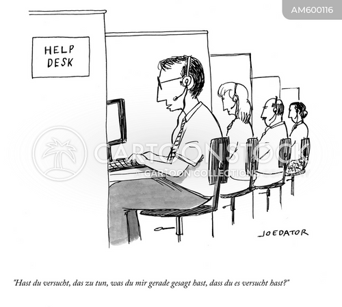 Cartoons und Karikaturen mit Drucker