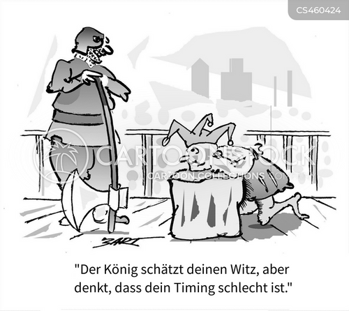 Cartoons und Karikaturen mit Komik Timing