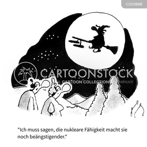 Cartoons und Karikaturen mit Hexenbesen