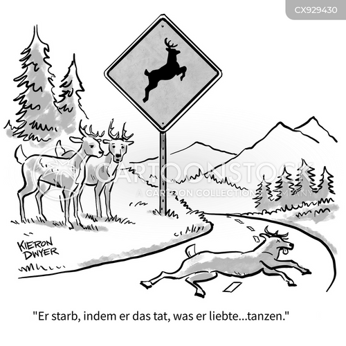 Cartoons und Karikaturen mit Autobahn-wildtiere