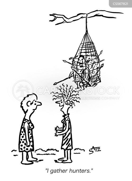 Hunter-gathering Cartoons and Comics - funny pictures from CartoonStock