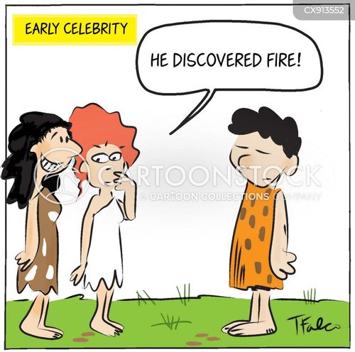 Discovery Of Fire Cartoons and Comics - funny pictures from CartoonStock