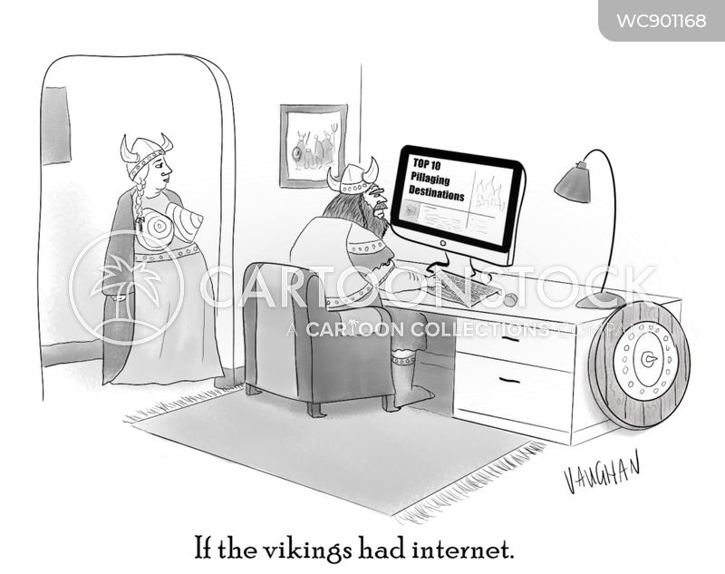 Viking Raid Cartoons and Comics - funny pictures from CartoonStock