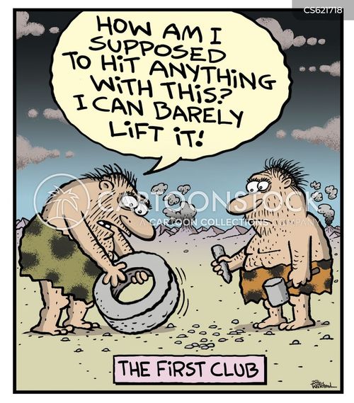 Stone Age Inventions Cartoons and Comics - funny pictures from CartoonStock