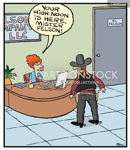Showdown At Noon Cartoons and Comics - funny pictures from CartoonStock