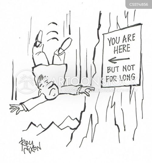 Person Falling Off A Cliff Clipart