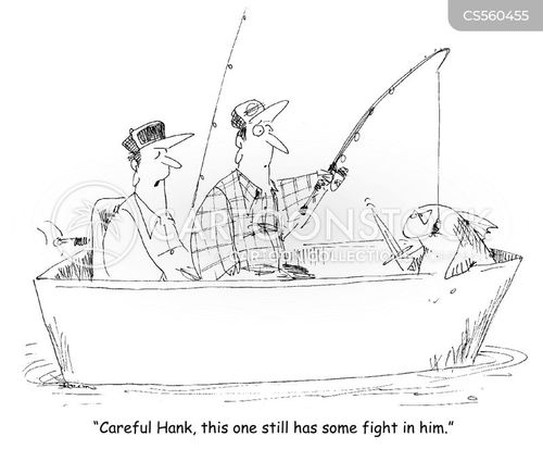 Fish Fight Cartoons and Comics - funny pictures from CartoonStock