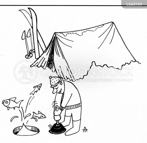 Ice Fishing Gear Cartoons and Comics - funny pictures from CartoonStock