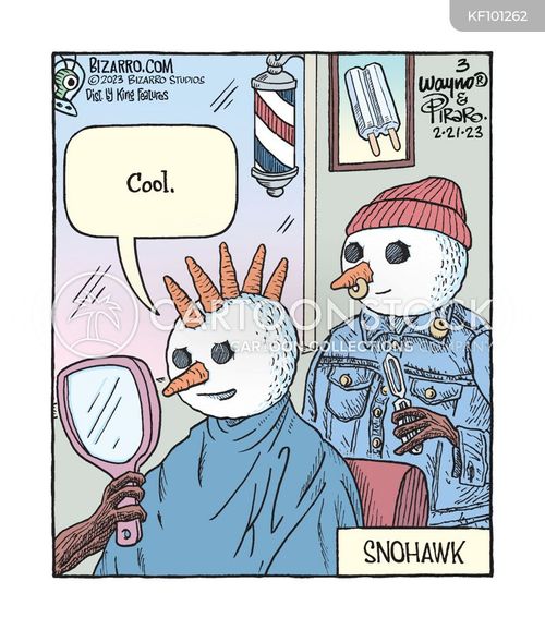 Icy Hairstyles Cartoons and Comics - funny pictures from CartoonStock