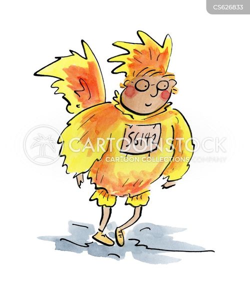 Chicken Outfit Cartoons and Comics - funny pictures from CartoonStock