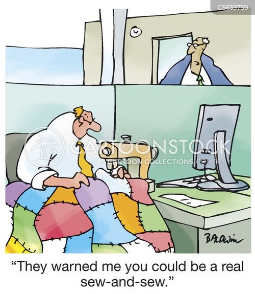 Sewing Cartoons and Comics - funny pictures from CartoonStock