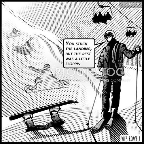 Freestyle Skiing Cartoons and Comics - funny pictures from CartoonStock