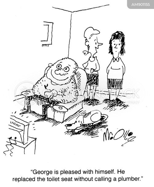 Bathroom Repair Cartoons and Comics - funny pictures from CartoonStock