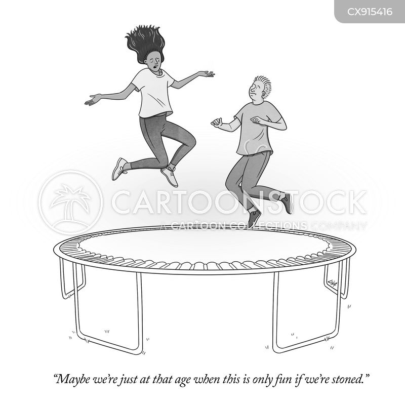 Trampoline Jumping Cartoons and Comics - funny pictures from CartoonStock