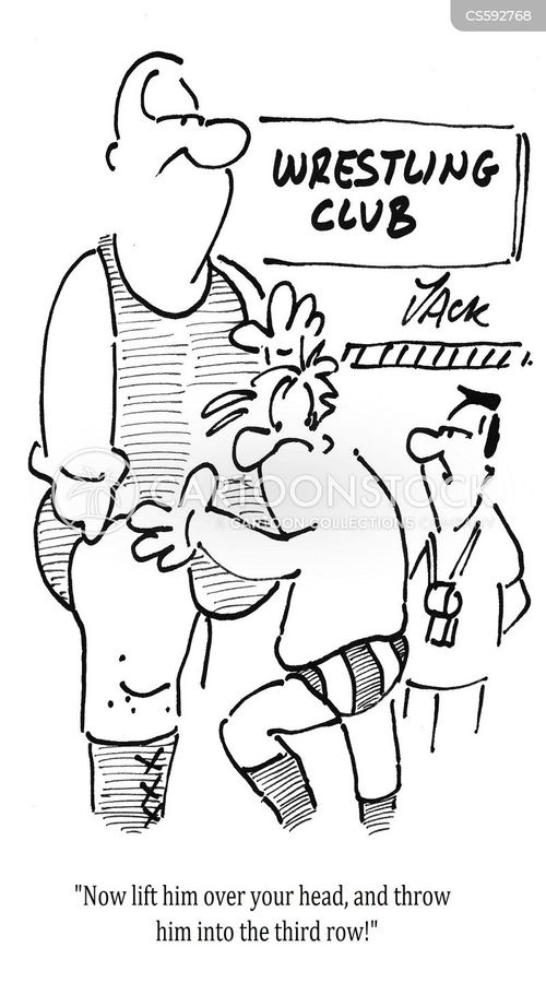 Wrestling Matches Cartoons and Comics - funny pictures from CartoonStock