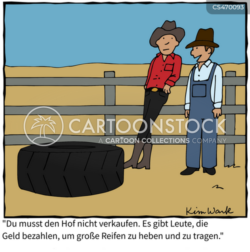 Cartoons und Karikaturen mit Reifenwechsel