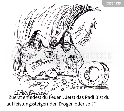 Cartoons und Karikaturen mit Antike Erfindung