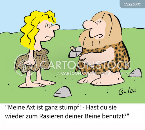 Cartoons und Karikaturen mit Axt
