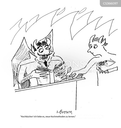 Cartoons und Karikaturen mit Teufelskopf