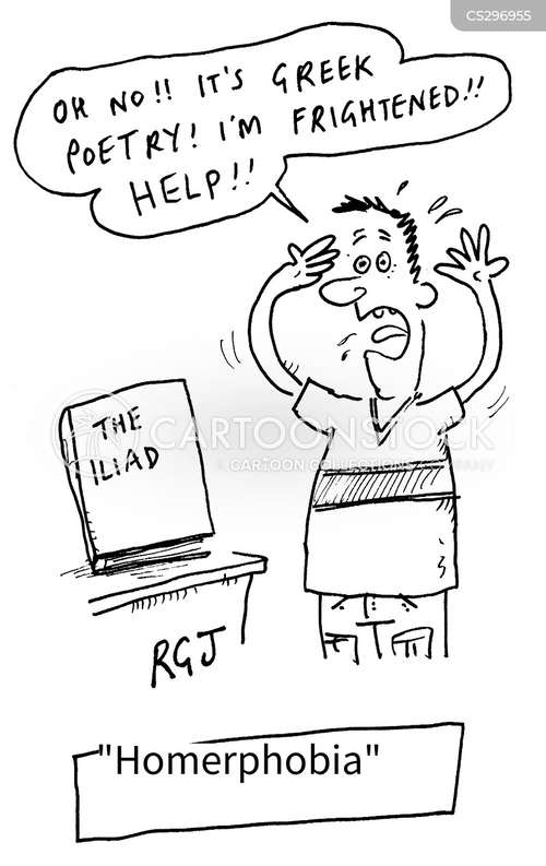 Cartoons und Karikaturen mit Griechischer Dichter