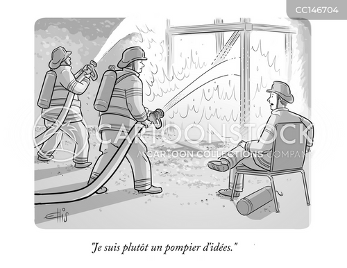 Dessins humoristique et caricaturés avec Pompiers