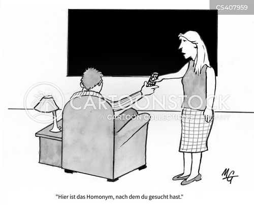 Cartoons und Karikaturen mit Homonyme
