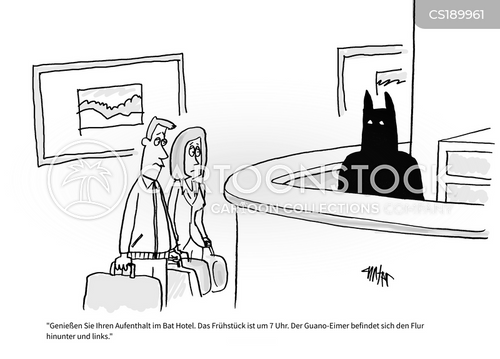 Cartoon Zur Hotelrezeption