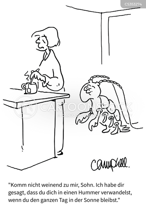 Cartoons und Karikaturen mit Hummer