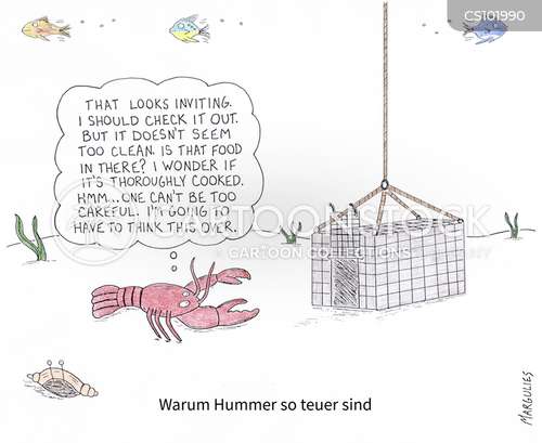 Cartoons und Karikaturen mit Hummer