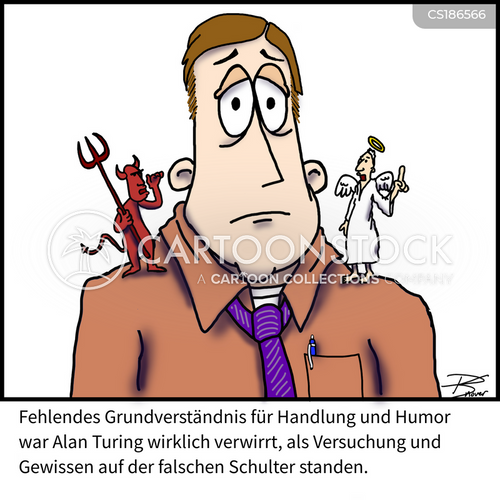 Cartoons und Karikaturen mit Alan Turing