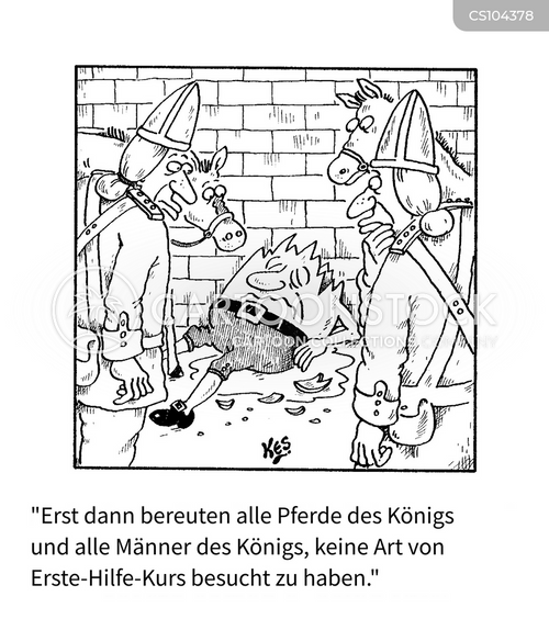 Cartoons und Karikaturen mit Erste-hilfe-kurse