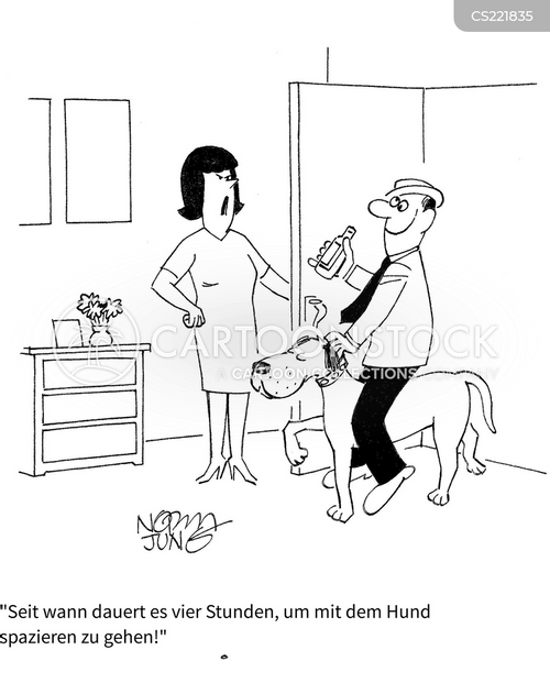 Cartoons und Karikaturen mit Comic-hund
