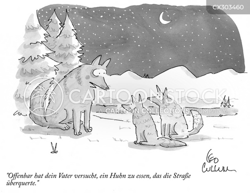 Cartoons und Karikaturen mit Wolfsrudel